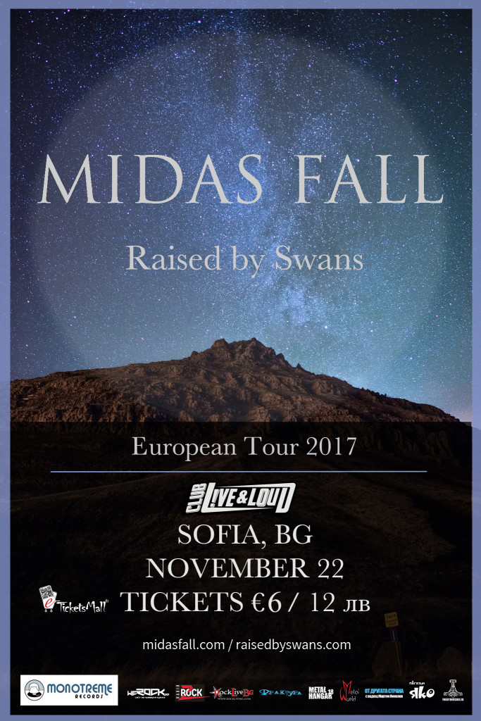 Metal Hangar 18 « MIDAS FALL и RAISED BY SWANS с концерт на 22-ри ноември